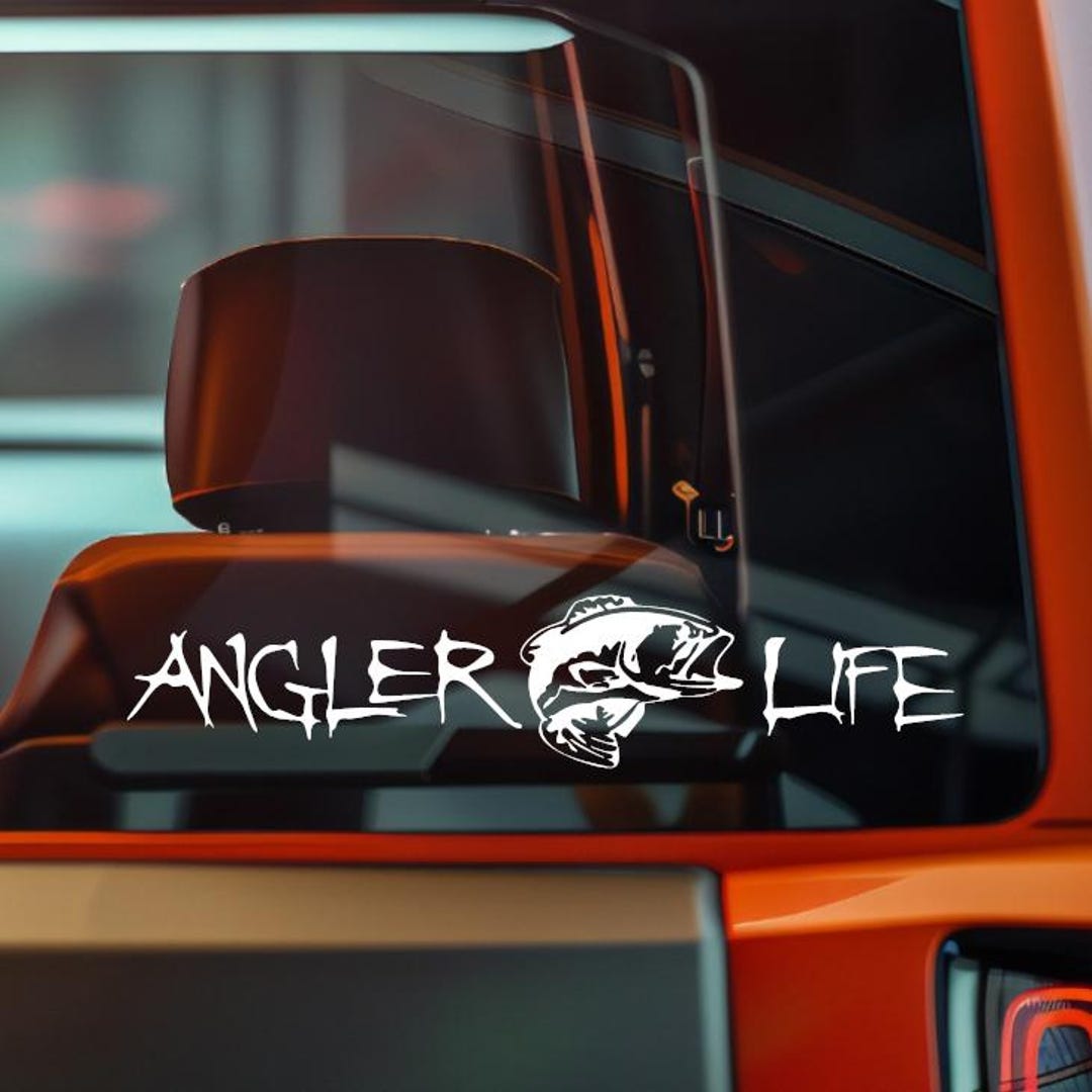 Angler Life Fishing Vinyl Decal - Car, Laptop, Window Sticker - Etsy
