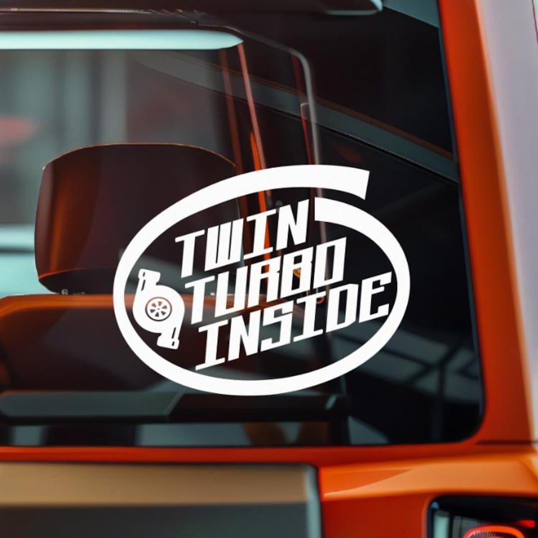 More Than 20+ Colors & Sizes Twin Turbo Inside Parody Logo Vinyl Decal ...