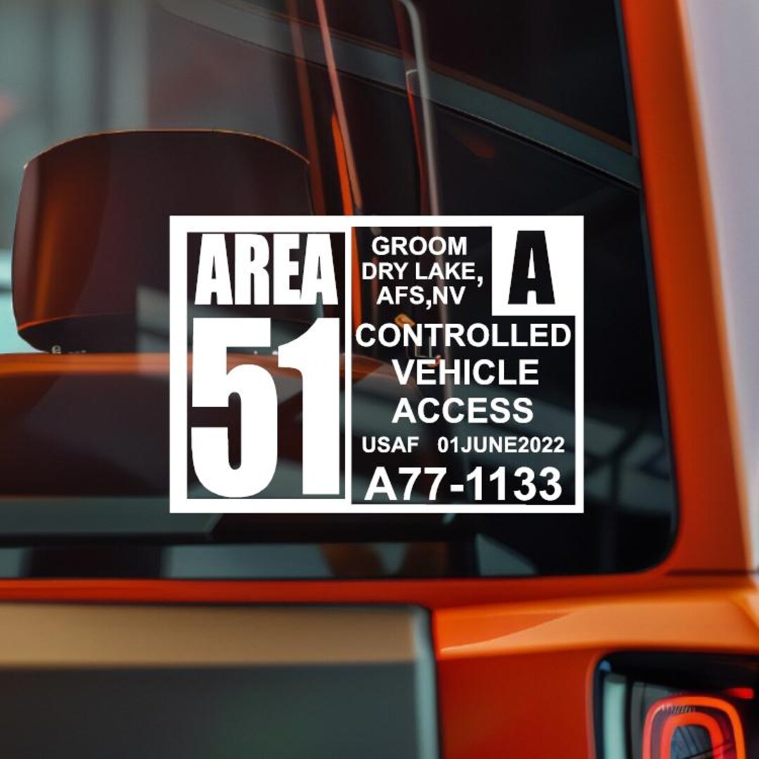 Area 51 Vehicle Access Permit Vinyl Decal – Waterproof, Uv-resistant - Etsy