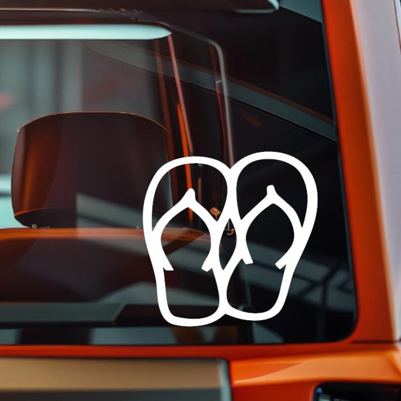 Flip Flop Vinyl Decal: Waterproof Bumper Sticker, Laptop Window Decal ...