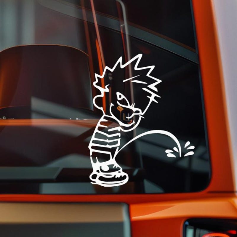 Calvin Pee on Decal - Etsy