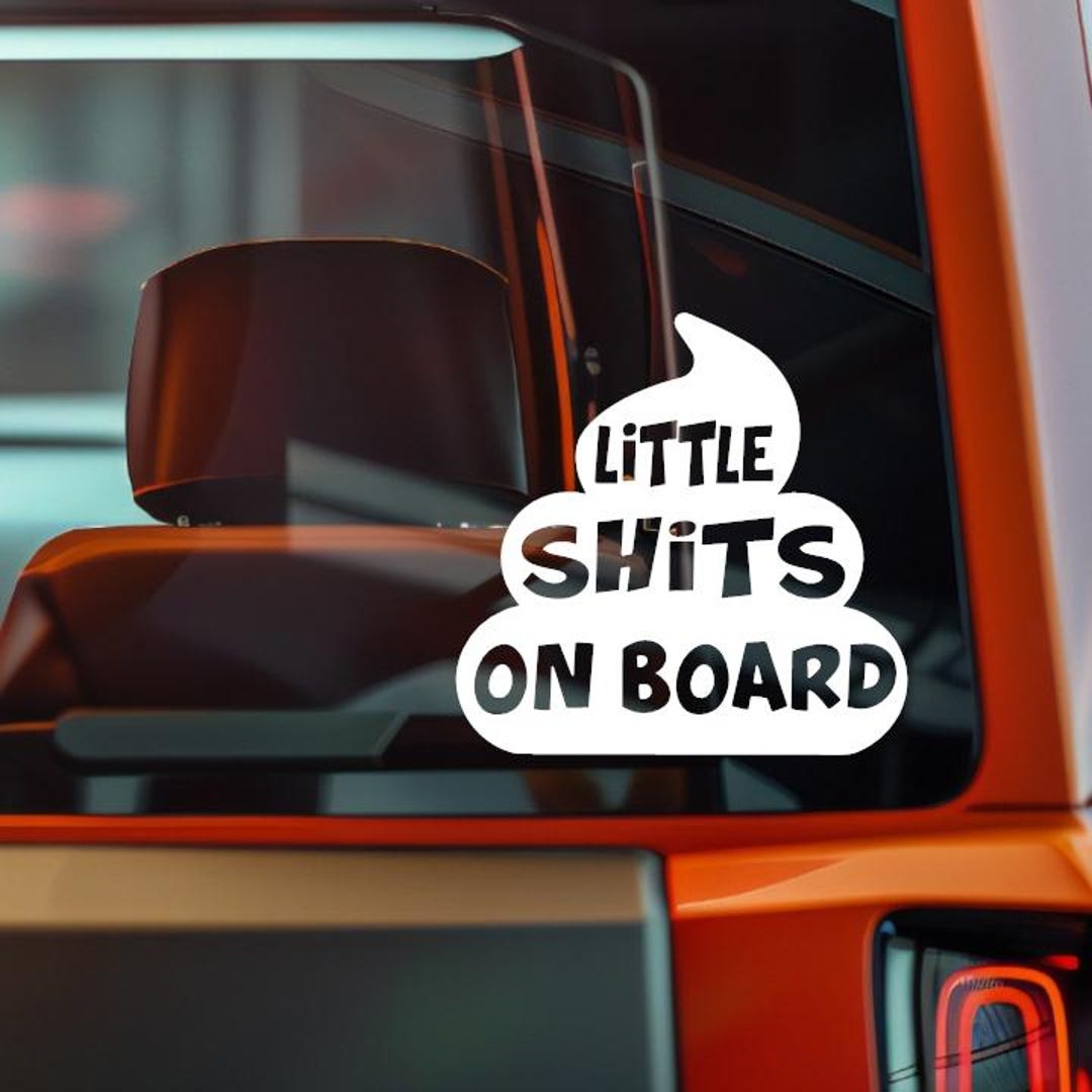 Little Shits on Board Vinyl Decal - Laptop, Window, Bumper Sticker - Etsy
