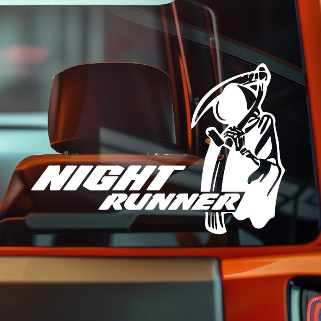 20+ Colors & Sizes Grim Reaper Night Runner Vinyl Decal Sticker Window ...