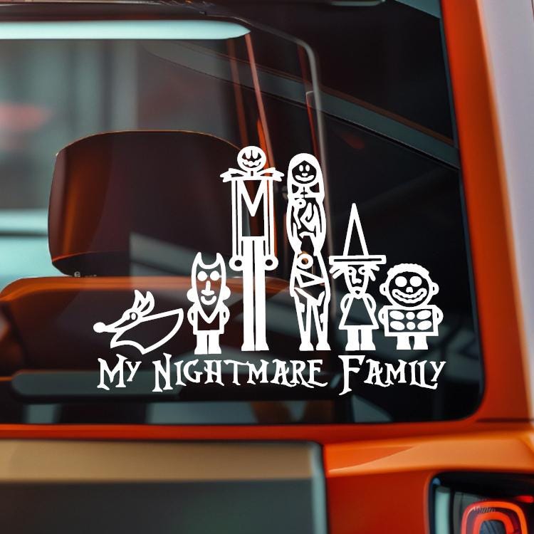 20+ Colors & Sizes My Nightmare Family Jack Vinyl Decal Sticker Window ...