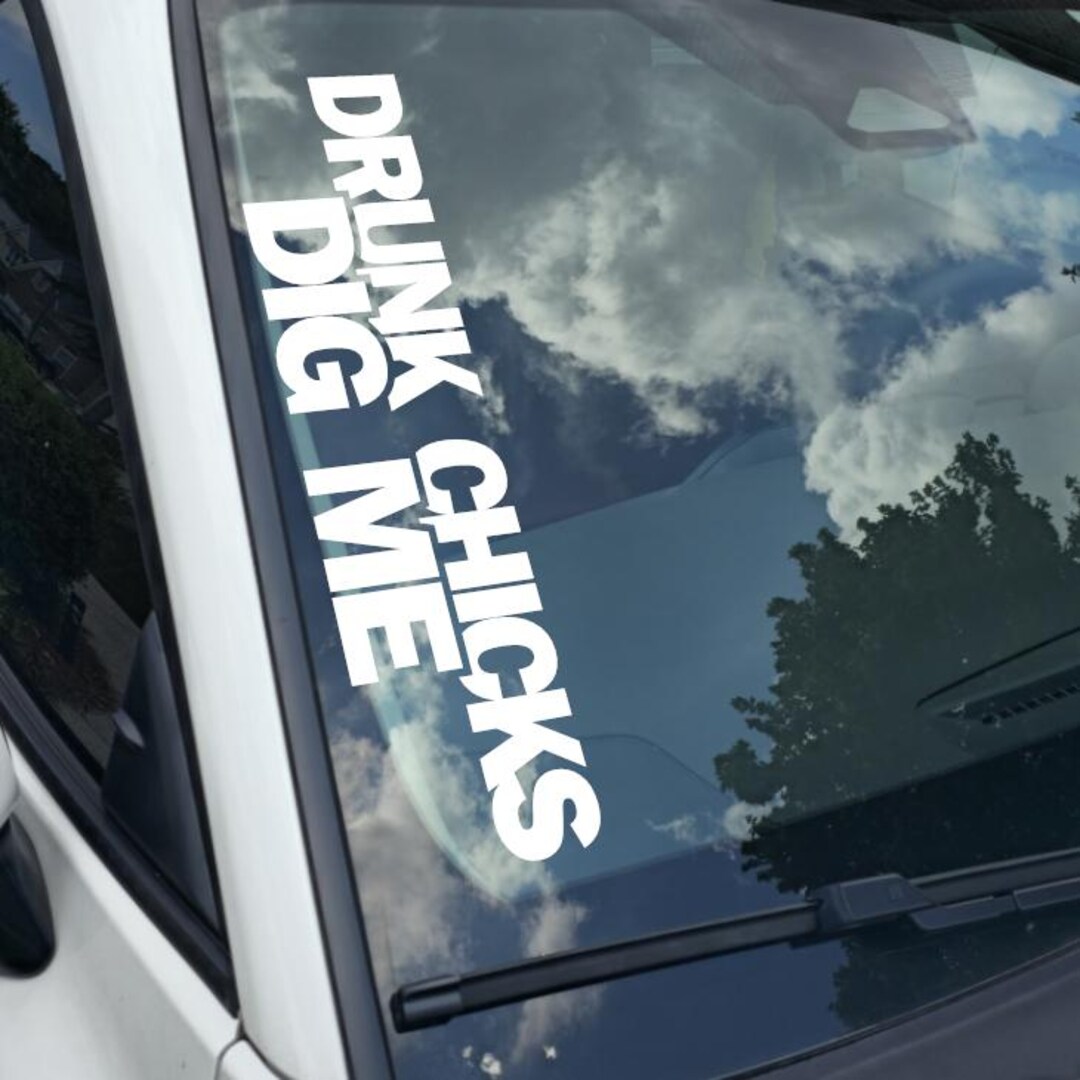 Drunk Chicks Dig Me Decal Choose Your Size Vinyl Sticker Window Bumper ...