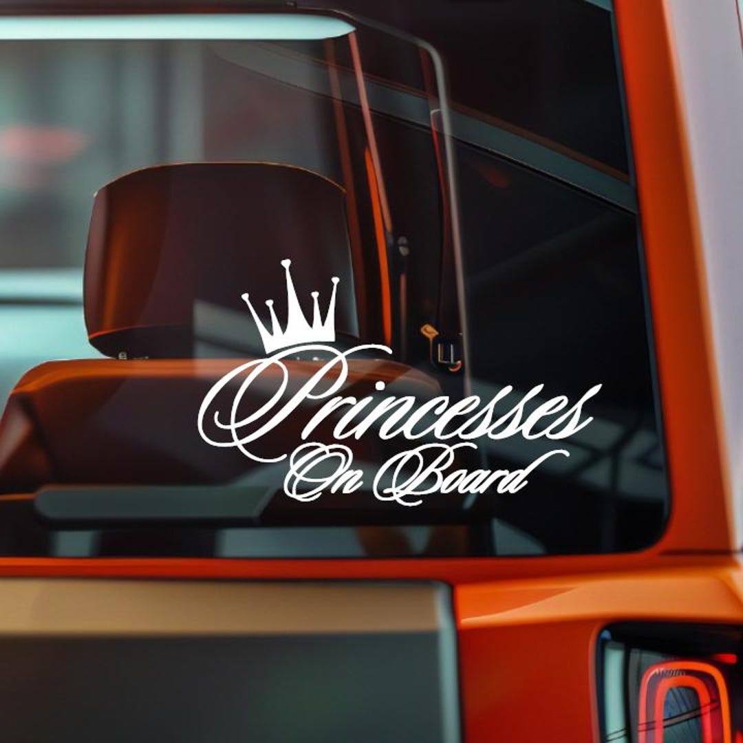 Princess on Board Vinyl Decal, Car Window Bumper Sticker - Etsy