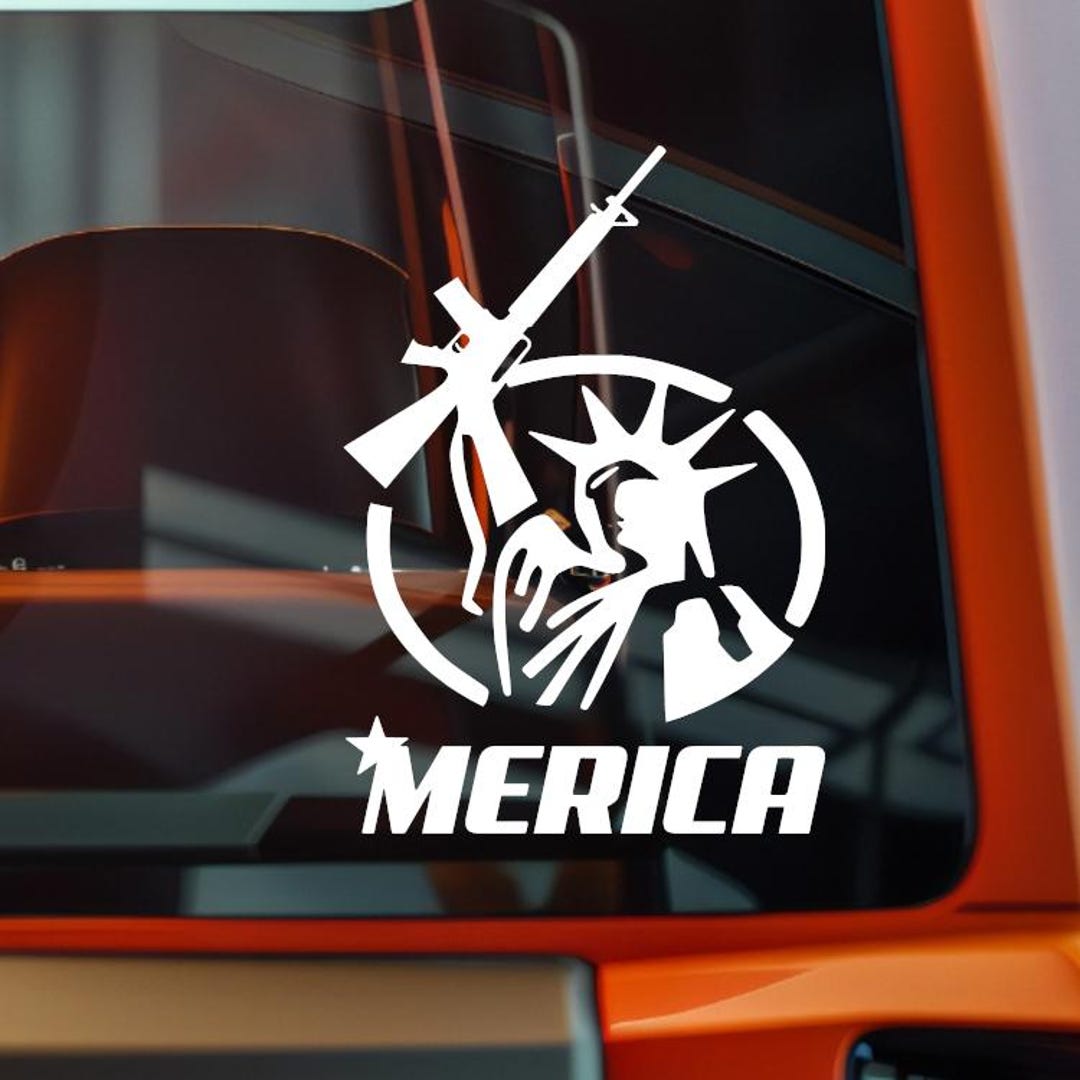 Merica Statue of Liberty Vinyl Decal - Waterproof, Uv-resistant - Etsy
