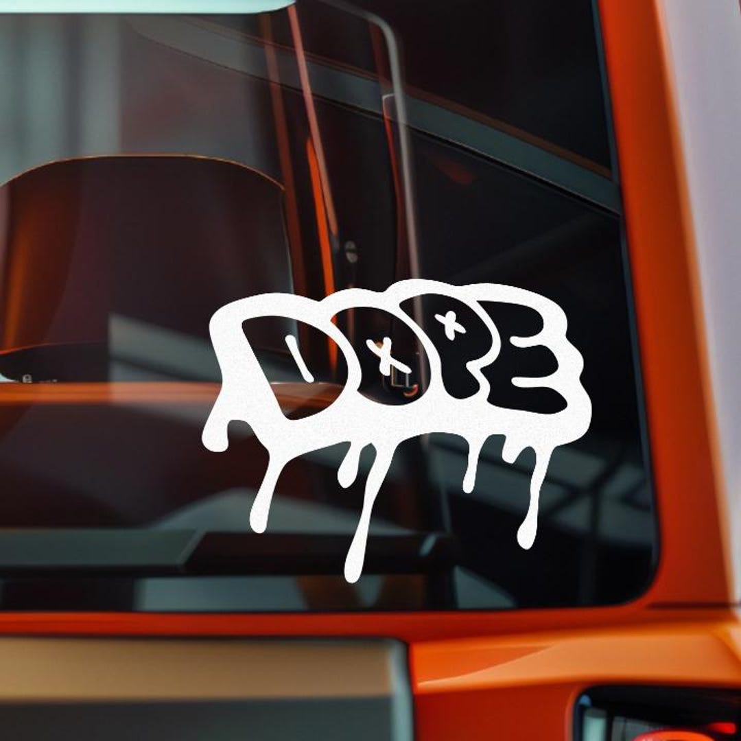 Custom More Than 20 Colors Melting Drip Dope Decal Vinyl Sticker Window ...