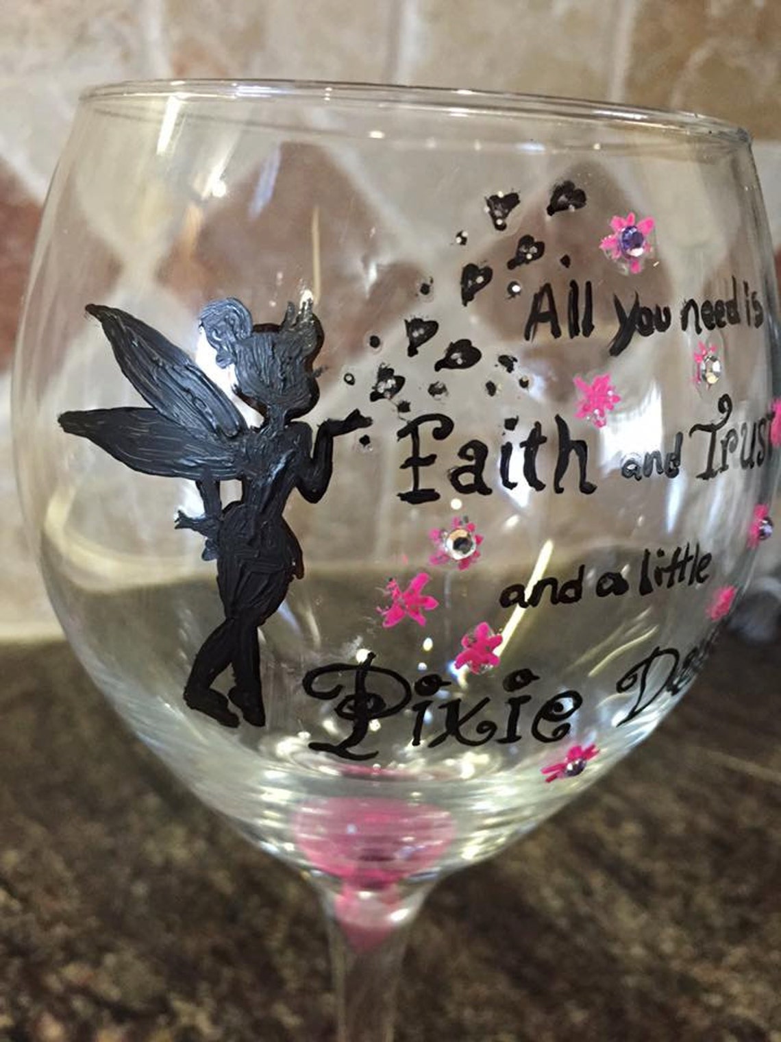 Tinkerbell Wine Glass - Etsy
