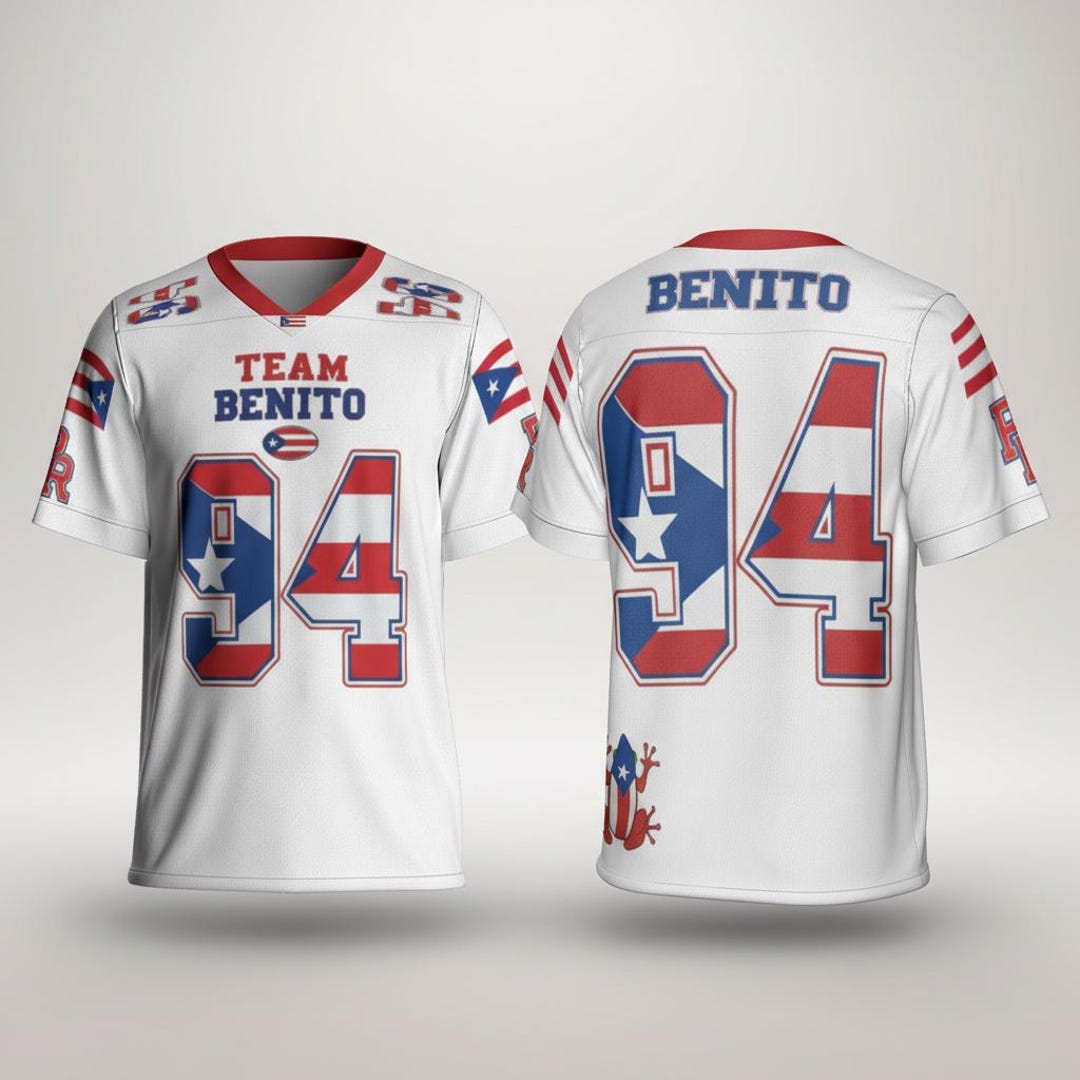 Team Benito 94 Jersey Shirt, Puerto Rico Football Tee, #94 Sports ...