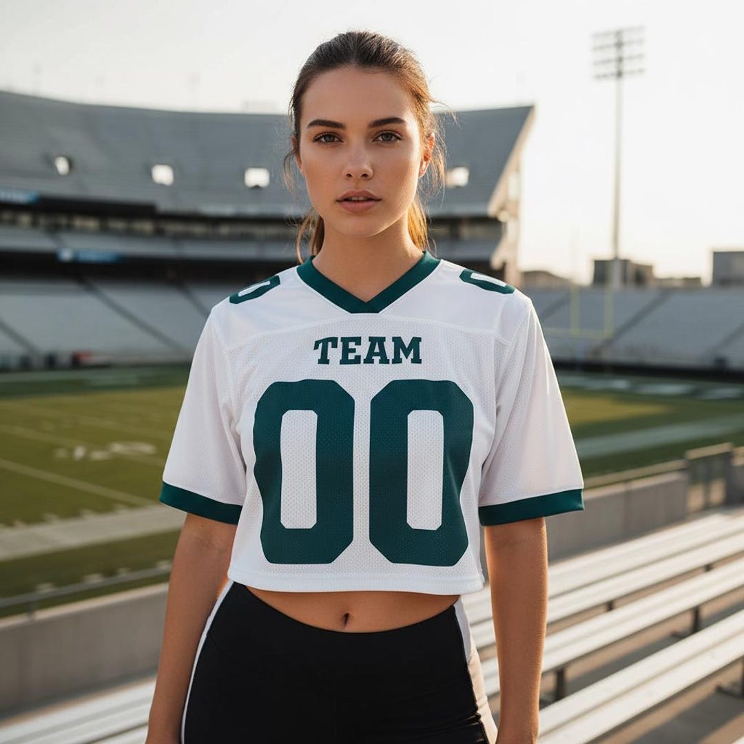 Personalized Croptop Jersey for Women, Custom Team Name Number Fan Crop ...