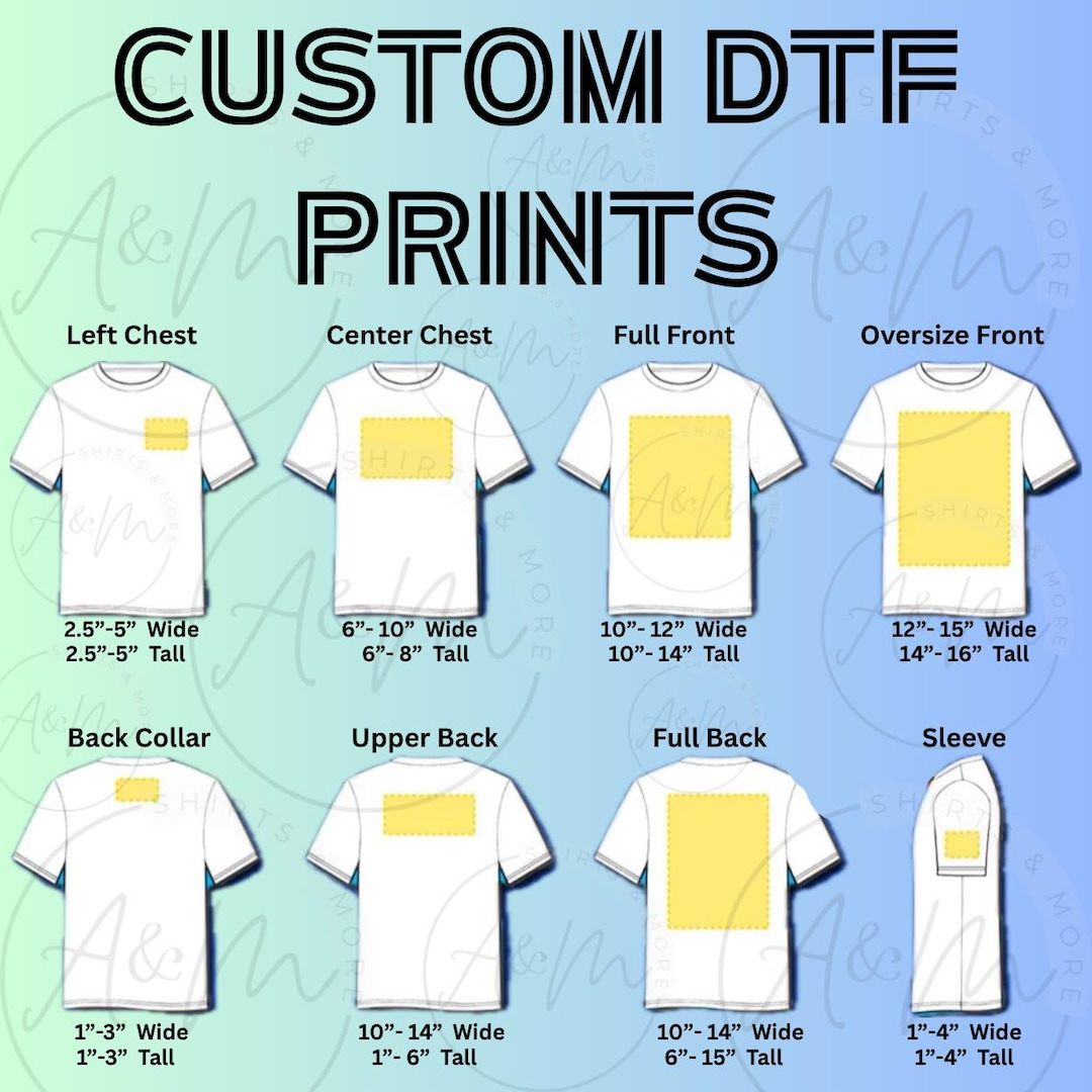 Custom DTF/DTF Prints - Etsy