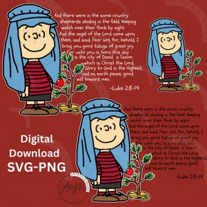 Linus Christmas, Digital Download, SVG, PNG, Merry Christmas Charlie ...