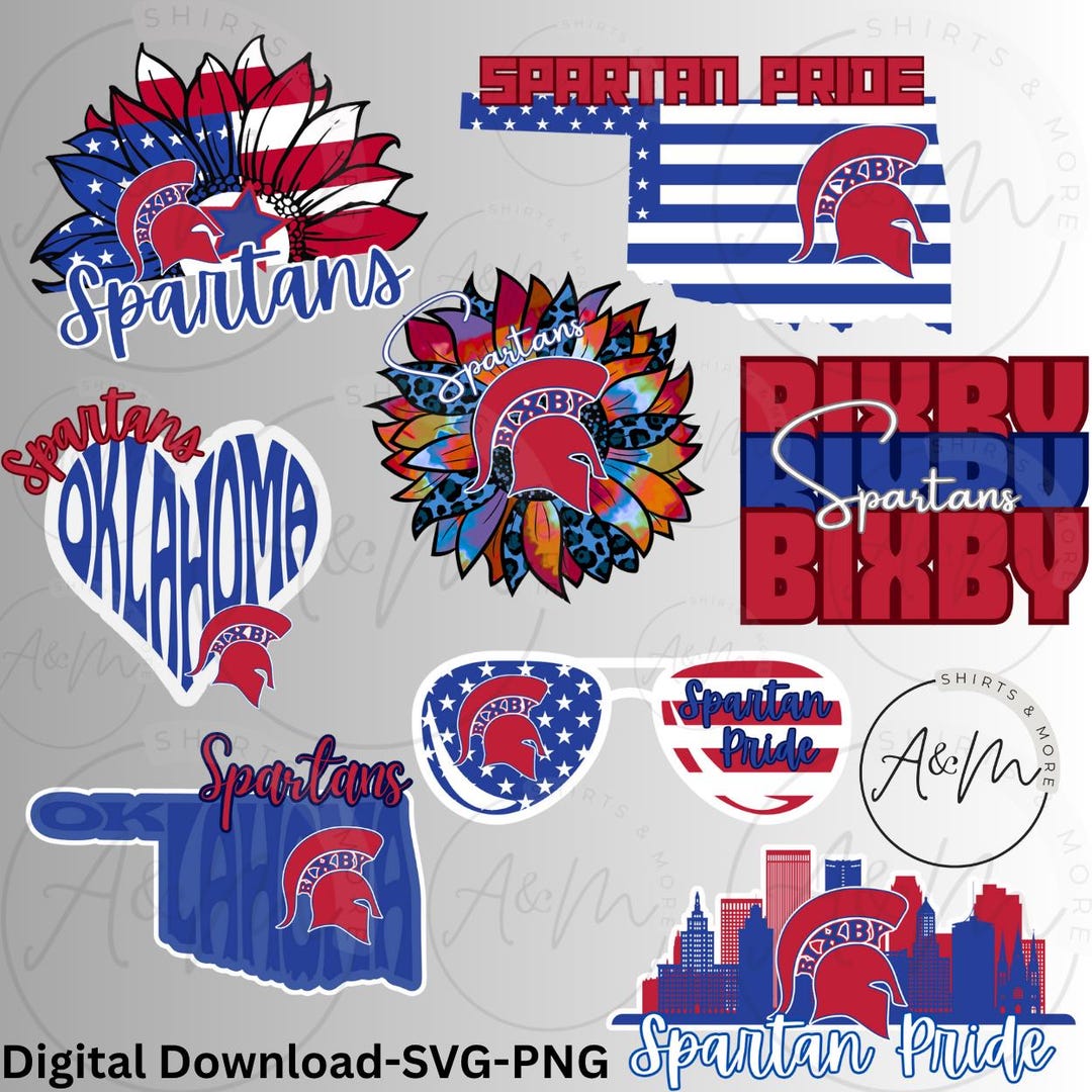 Bixby, Spartans, Digital Download, SVG, PNG, Bixby Oklahoma, Bixby ...