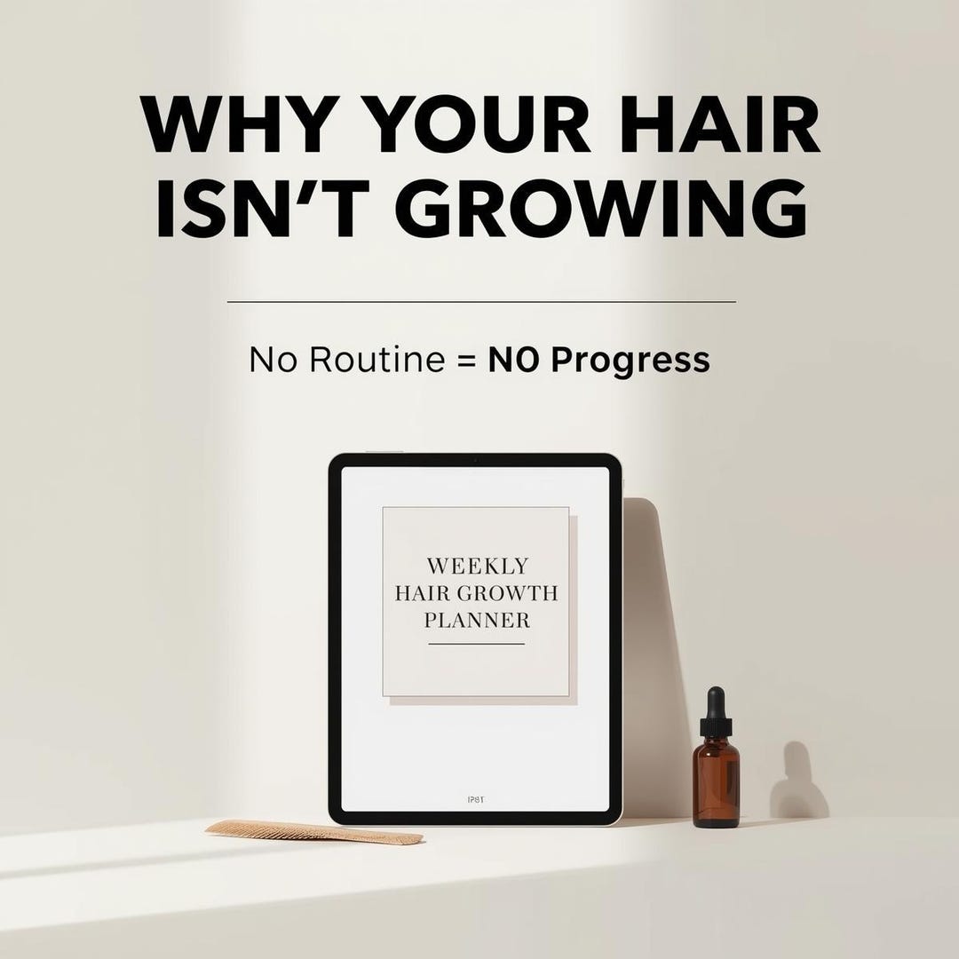 Hair Growth Planner + Routine System | Daily Tracker to Build ...