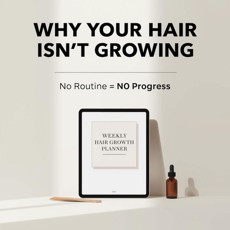 4B/4C Hair Growth Tracker Planner | Weekly Routine System (digital ...