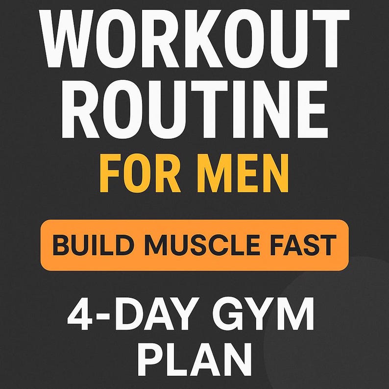 The Ultimate 4 Day Split Workout Plan - Etsy