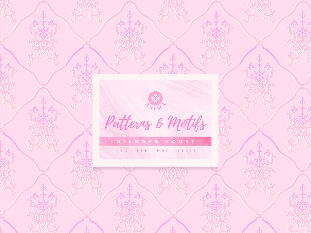 Hand Drawn French Baroque Seamless Pattern | Pink Print Design | Pink ...
