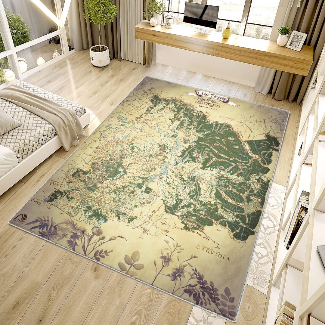Middle Earth, Lotr Map, Popular Movie Rug, the Rings Map Rug,fantastic ...
