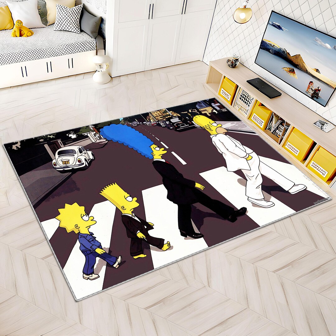 Cartoon Rug, Bart Simpson Rug, Simpsons Rug, Green Rug, Simpsons ...