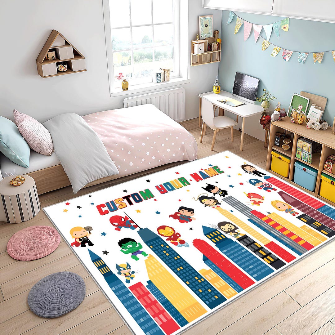 Marvel Rug, Marvel Characters Rug, Avengers Rug, Cute Rug, Personalized ...