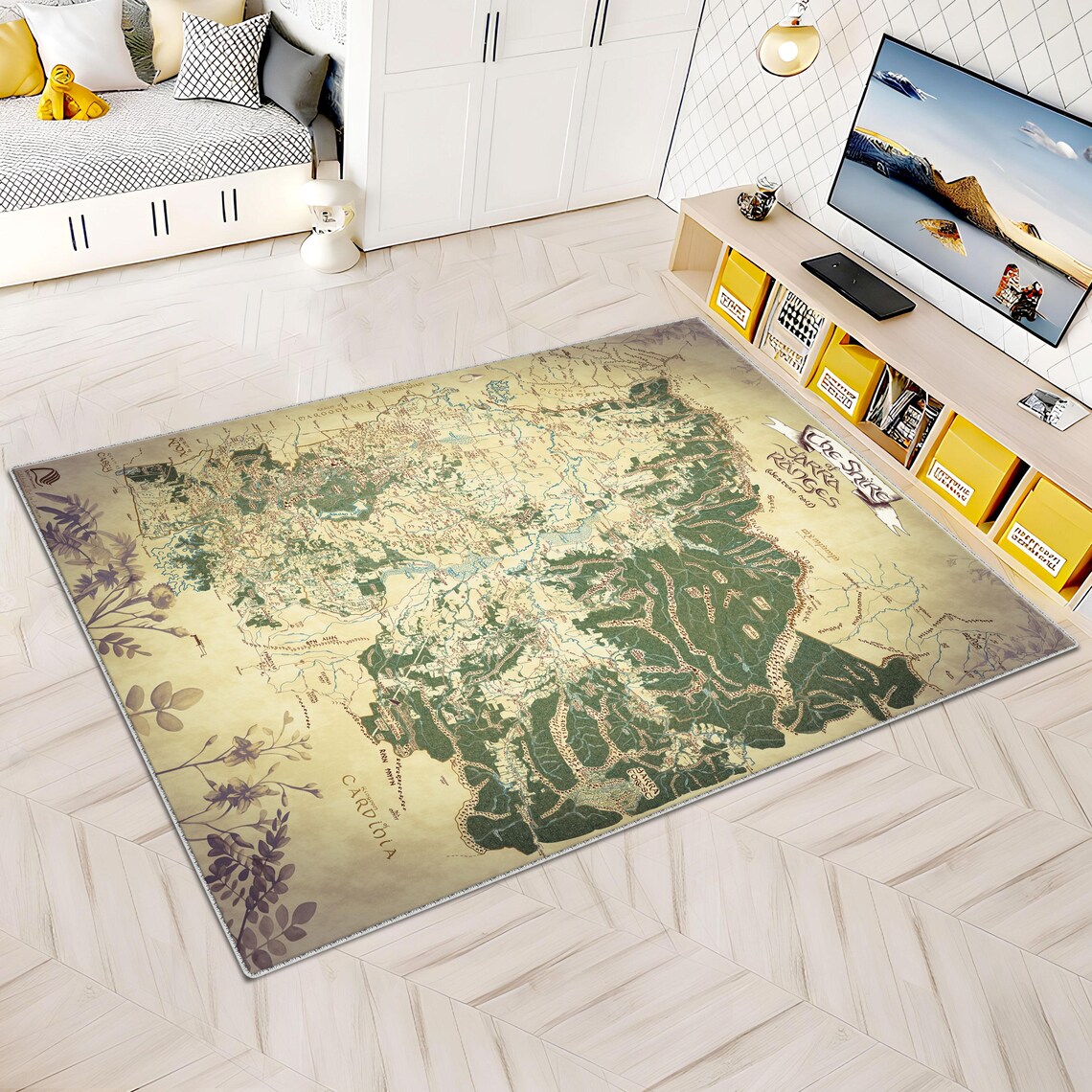 Middle Earth, Lotr Map, Popular Movie Rug, the Rings Map Rug,fantastic ...