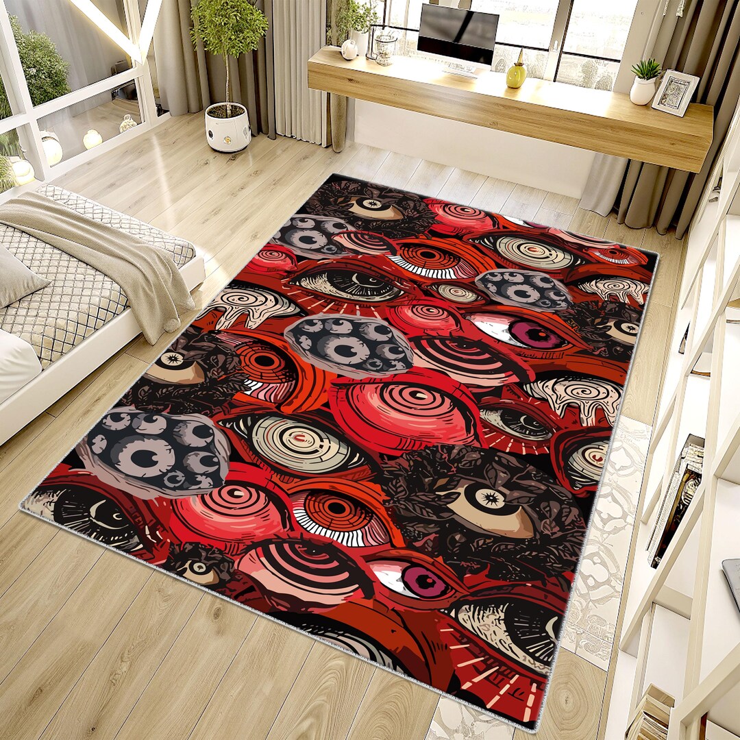 Horror Scare Eye Rug, Horror Rug, Trendy Rugs, Modern Rug, Housewarming ...