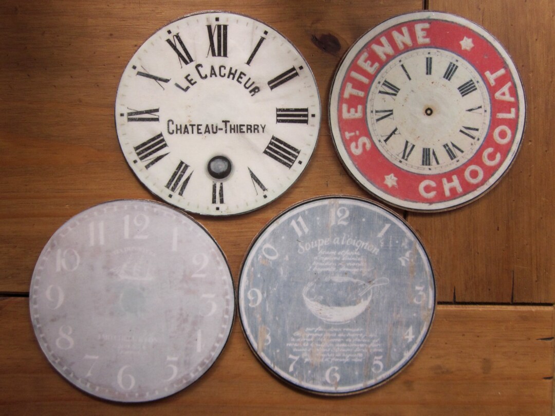 Vintage Clock Face Drink Coasters, Upcycled Coasters, Shabby Chic ...