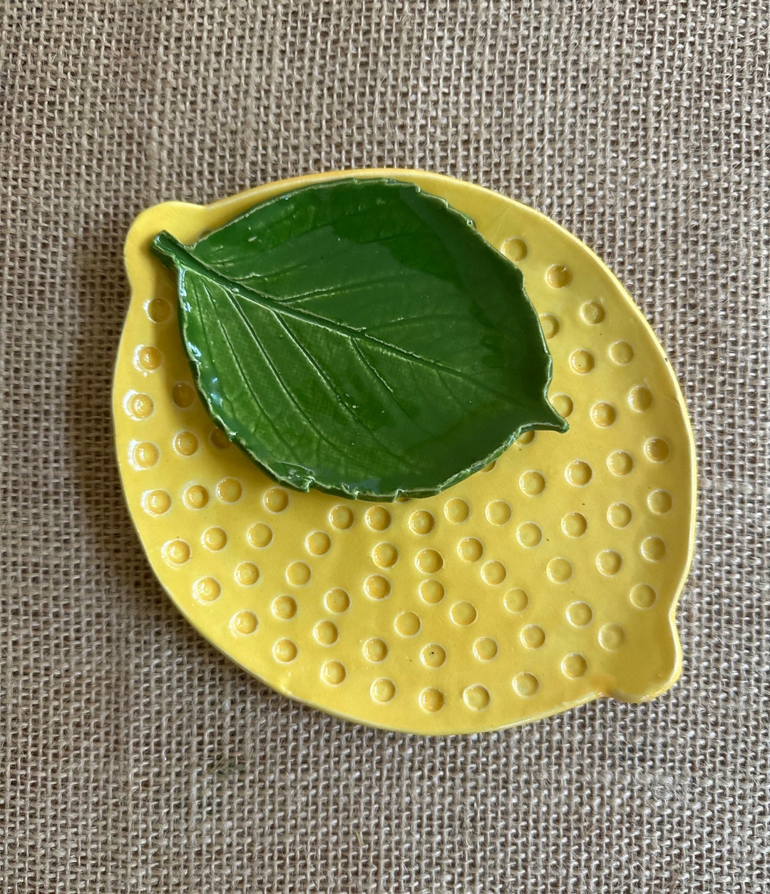 Handmade Ceramic Lemon Dish: Spoon Rest, Ring Holder - Etsy