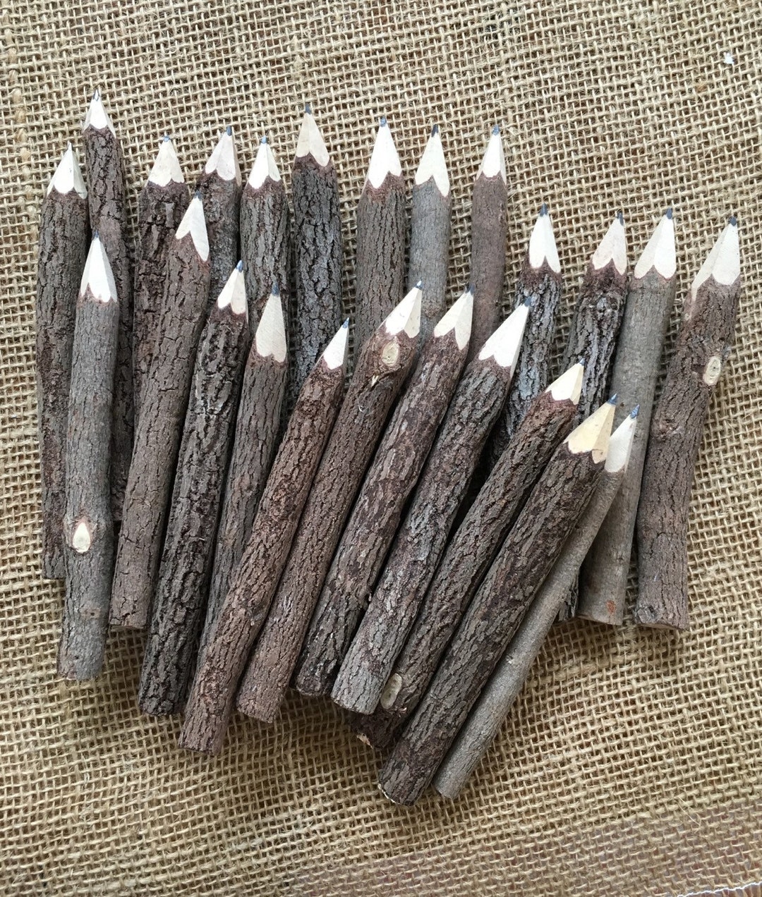 Wood Pencils, Rustic Twig Pencils, Woodland Party Favors, Rustic ...