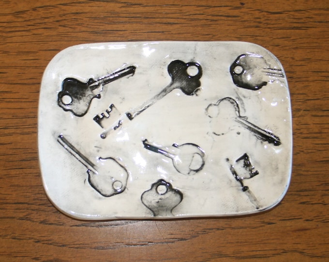 Ceramic Key Dish Soap Dish Butter Dish Trinket Dish - Etsy
