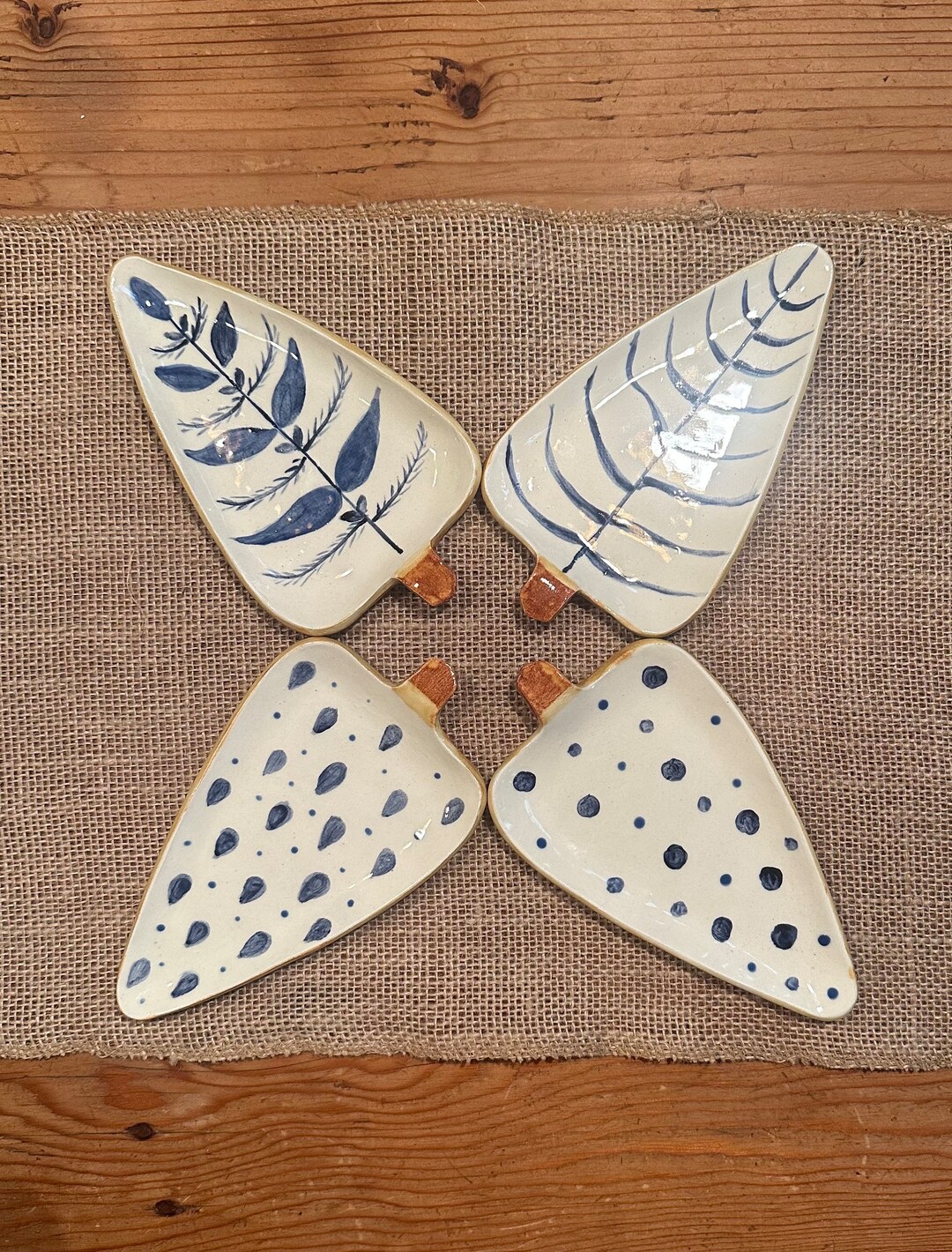 Ceramic Appetizer Dish Set, Tree Shaped Dish - Etsy