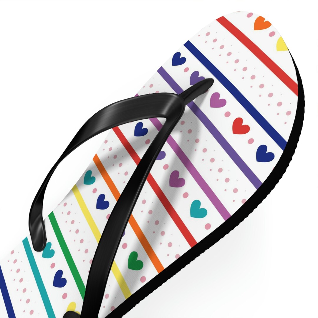 Show Your Pride Flip Flops LGBTQ LGBTQIA Rainbow Pride - Etsy