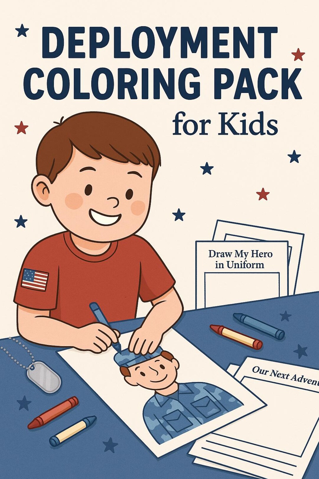Military Kids Coloring Pack | Printable Deployment Activity for ...