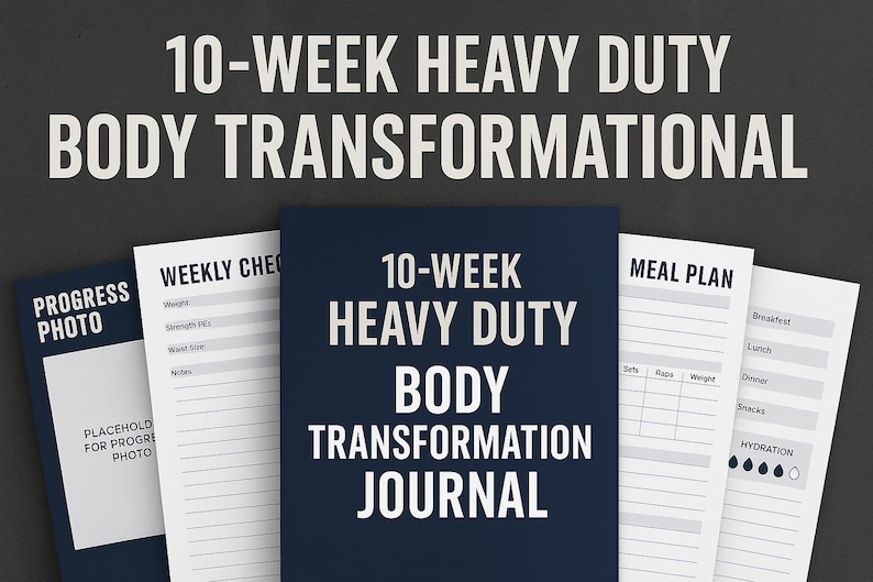 Heavy Duty Body Transformation Journal for Men Printable Mike Mentzer ...