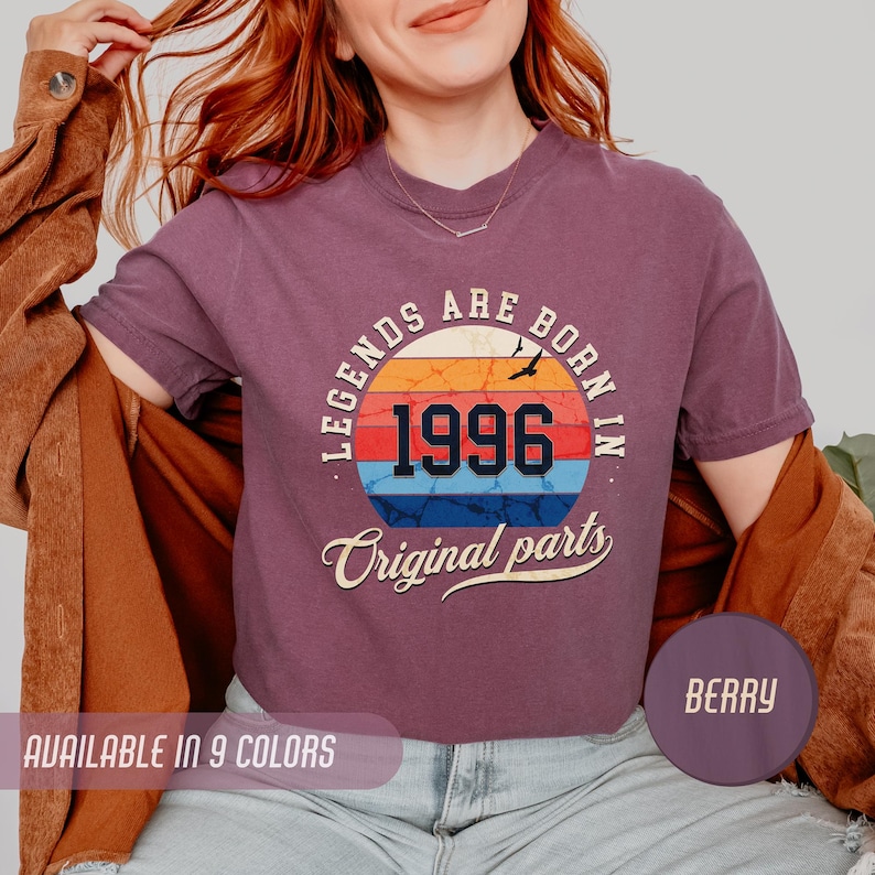 Vintage 1996 T-shirt, 30th Birthday Tee, Legends Are Born in 1996 ...