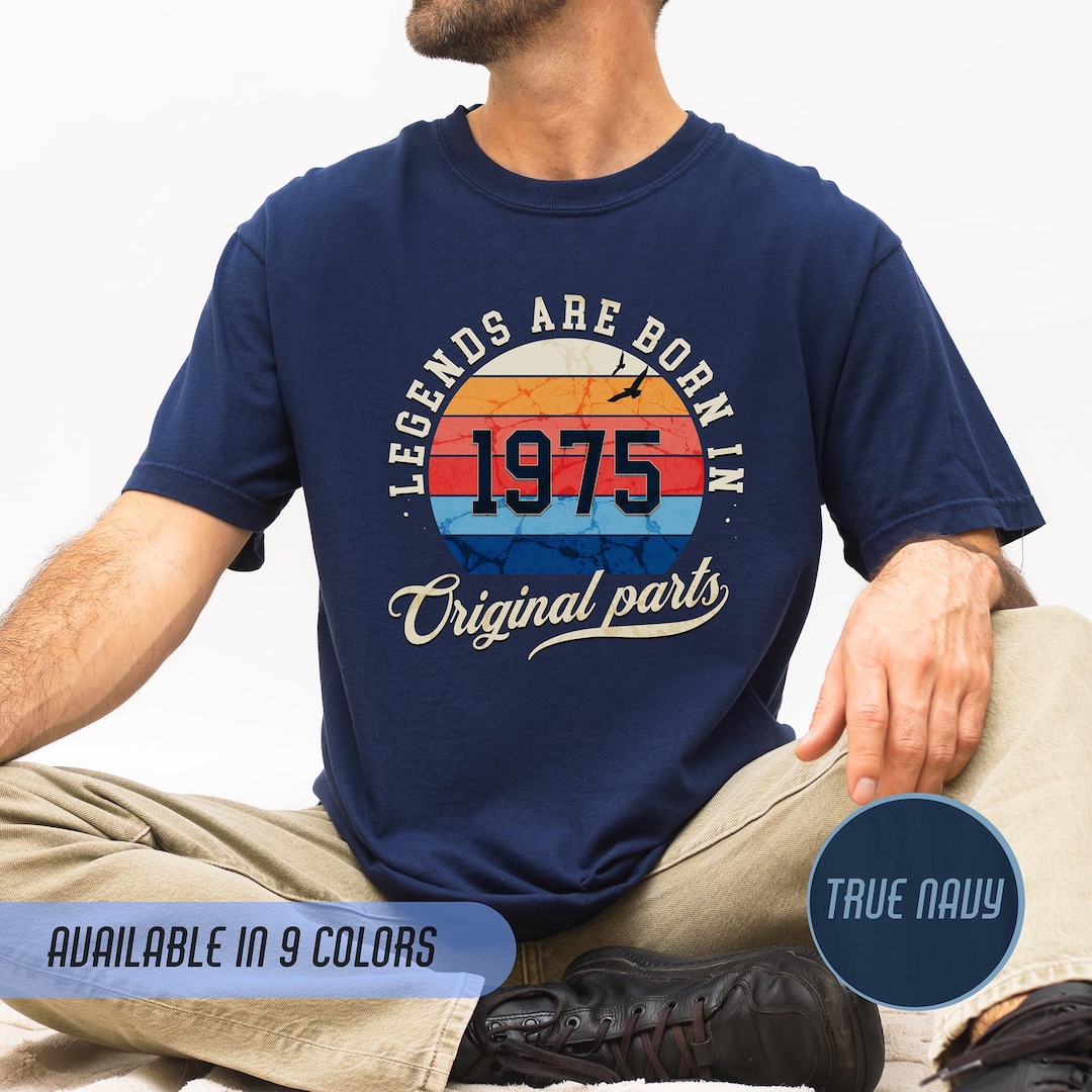 Vintage 1975 T-shirt, 51st Birthday Tee, Legends Are Born in 1975 ...