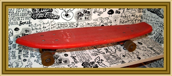 Items similar to Vintage Red 1970's California Free Former Skateboard ...
