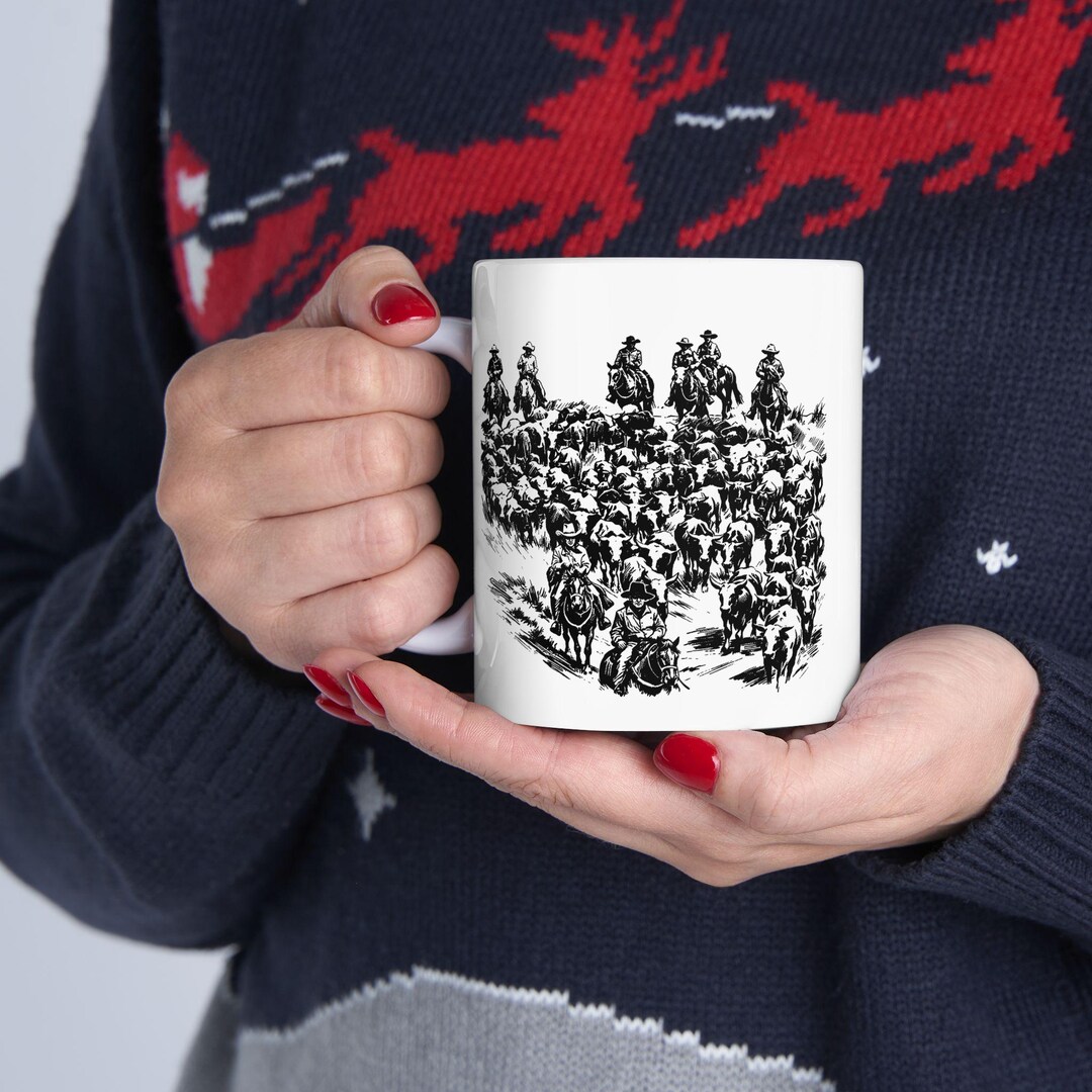 Cattle Ranchers Herd Mug | Rustic Farmhouse Cow Ranch Coffee Cup - Etsy