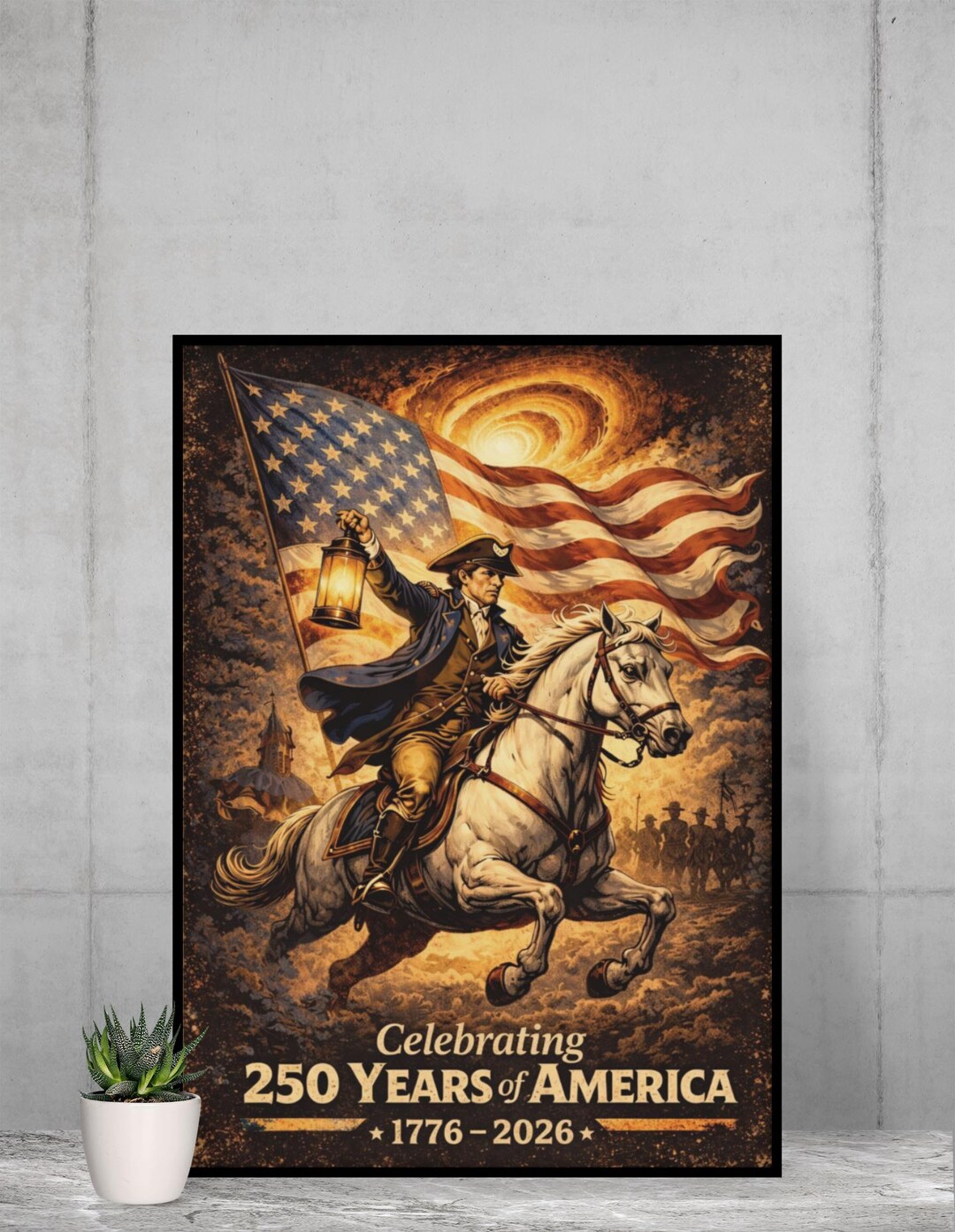 Paul Revere 250th Anniversary Framed Poster | Historical Commemorative ...