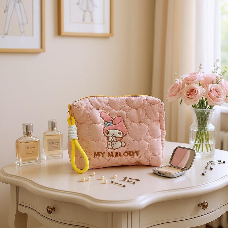 Kawaii Hello Kitty Makeup Bag – Large Capacity Travel Pouch – Kuromi ...