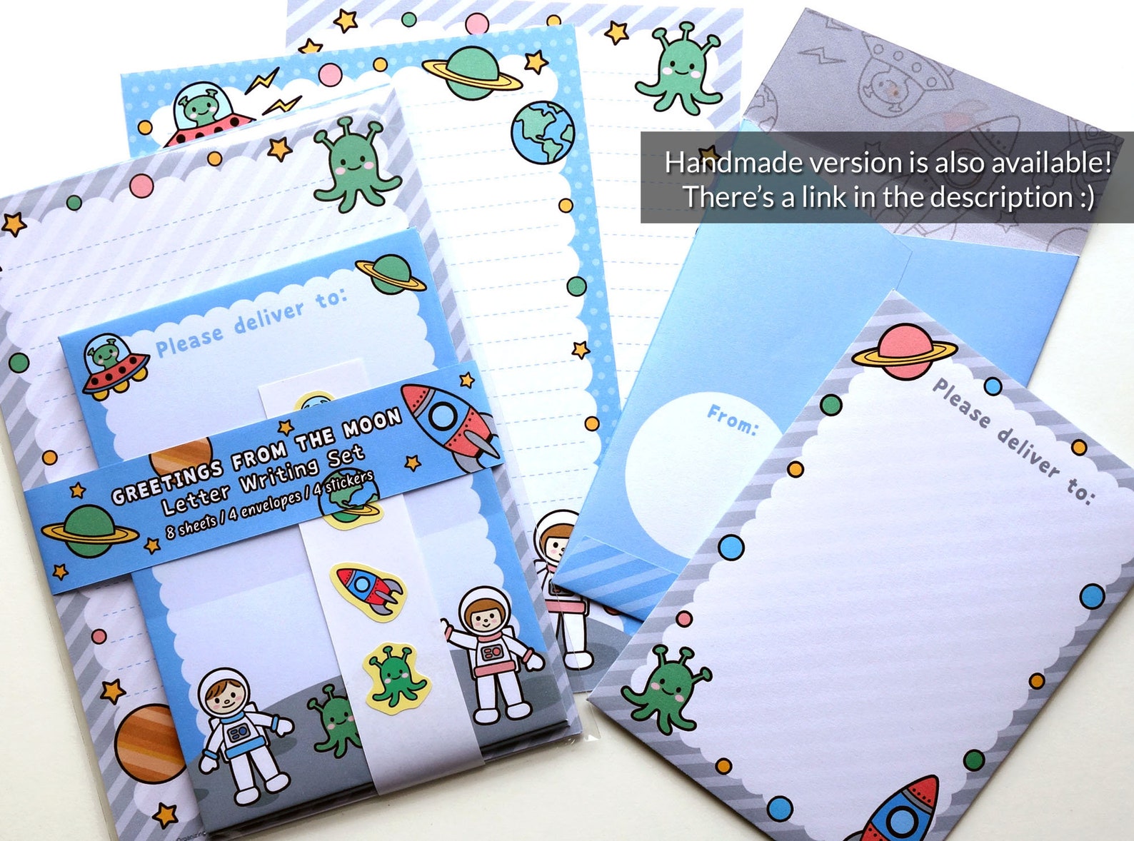 PRINTABLE Letter Writing Stationery Set Cute Astronauts Aliens - Etsy