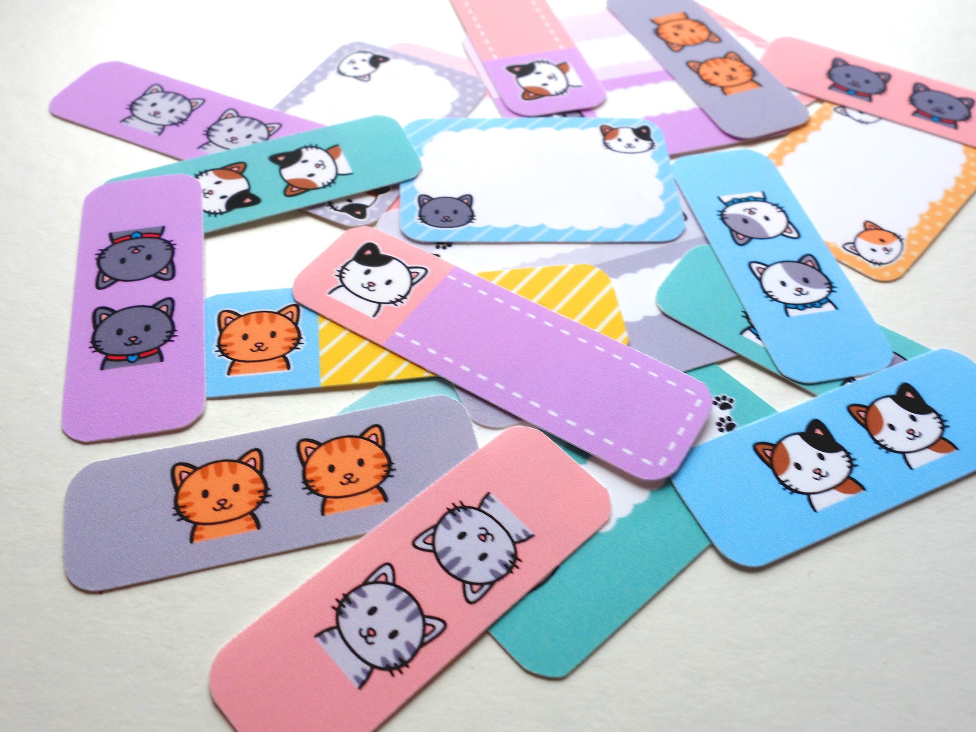 Cute Kawaii Kitty Cats Index Tab Stickers Labels 21 Pieces - Etsy