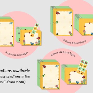 Insects Bugs Letter Writing Paper Stationery Set Handmade Ideal for ...