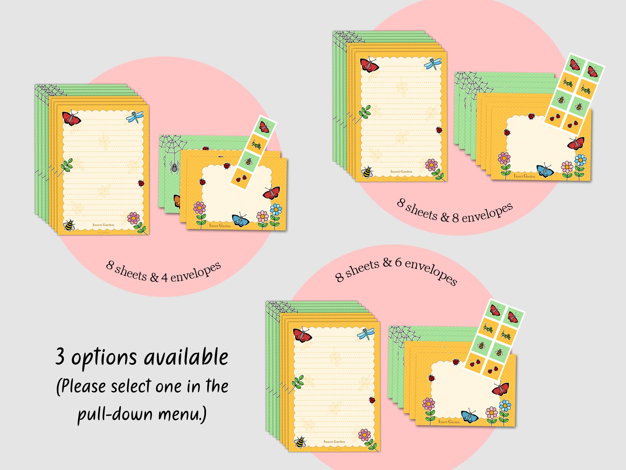 Insects Bugs Letter Writing Paper Stationery Set Handmade - Etsy UK