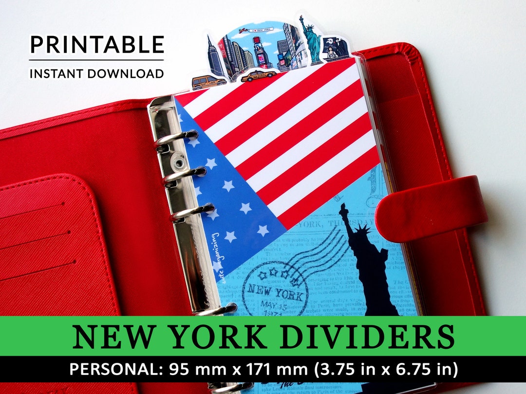 Kawaii New York City Planner Dividers, Personal Size (PDF Download) - Etsy