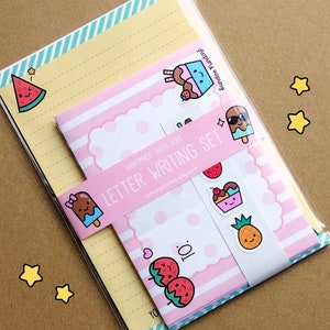 Cute Kawaii Letter Writing Paper Stationery Set Handmade Ideal for Kids ...