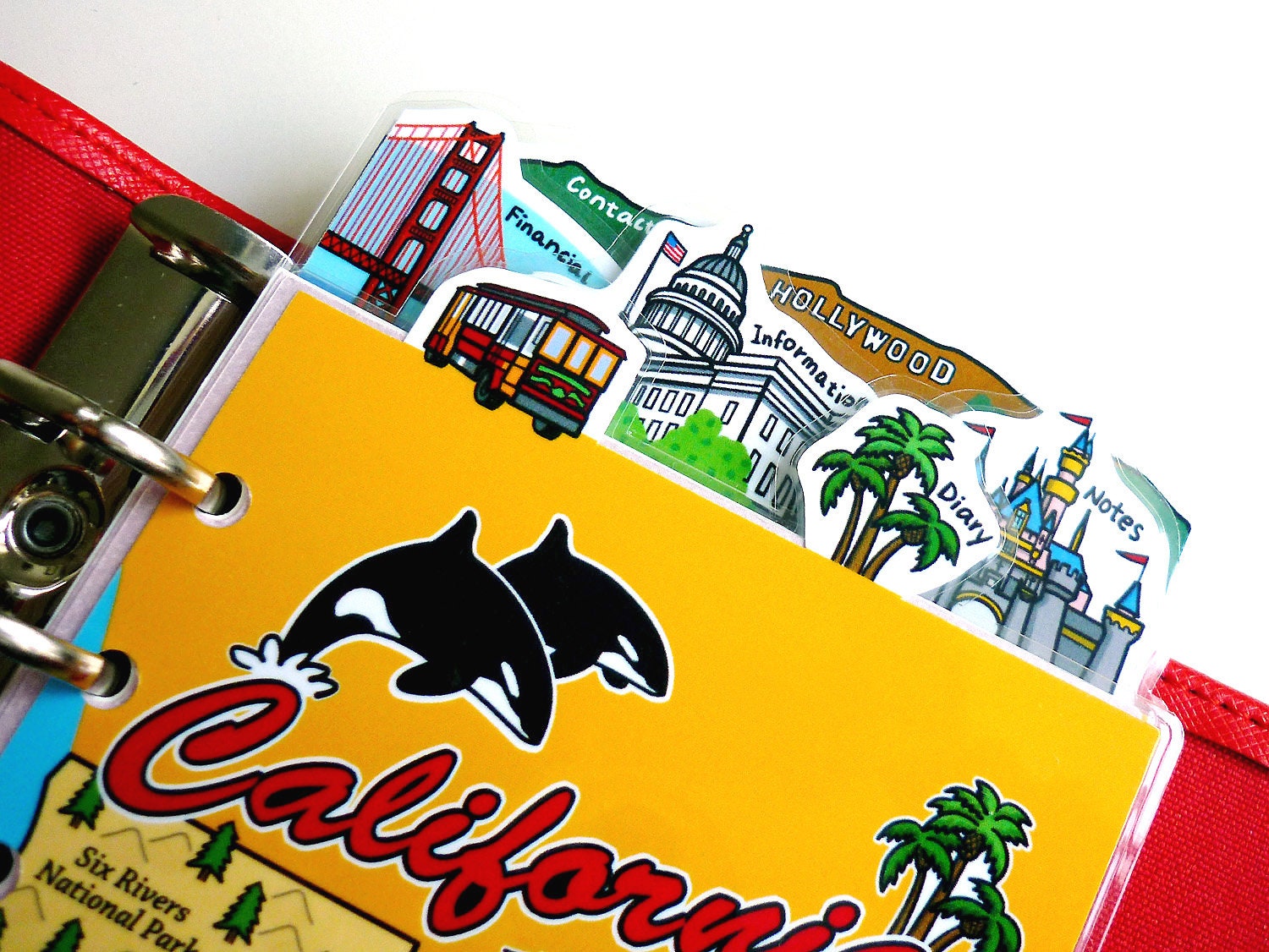 PRINTABLE A5 Size California Dividers Cute Kawaii Filofax | Etsy