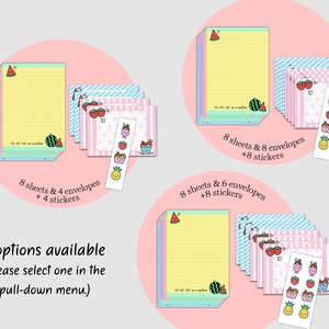Cute Kawaii Letter Writing Paper Stationery Set Handmade Ideal for Kids ...
