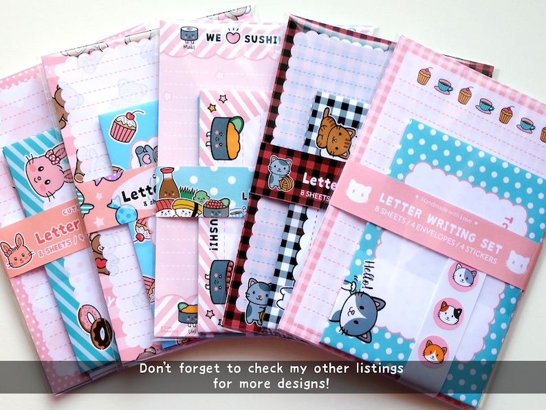Cat Letter Writing Paper Stationery Set Handmade Ideal for - Etsy